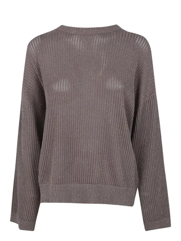Brunello Cucinelli Long Sleeved Crewneck Jumper - Gray