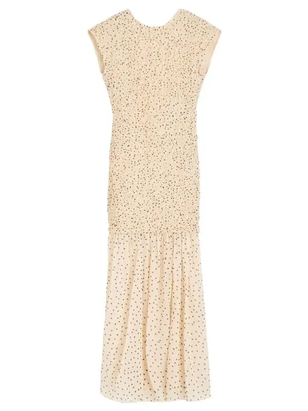 BY MALENE BIRGER Ruched Spotted Maxi Dress - Polka Dot Print