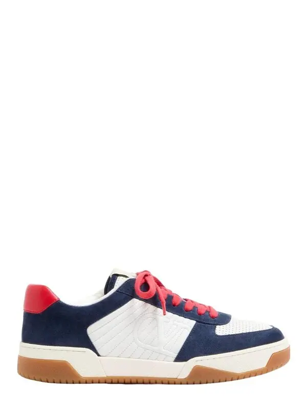 Valentino Garavani Sparry Low-top Sneakers - Dark Bluette/bia/coral Red-bia/bia/iv-am