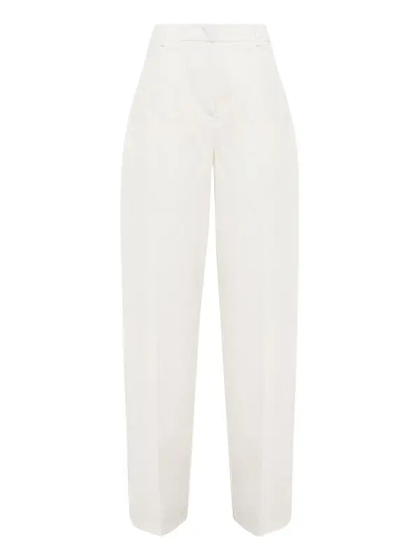 BLUGIRL Tailored Pants With Belt Loops - White
