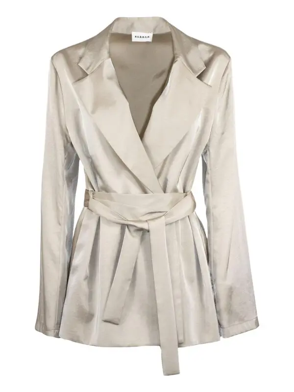 P.a.r.o.s.h Belted Blazer - White