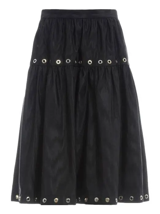 Kenzo Eyelet Pleated Skirt - Black