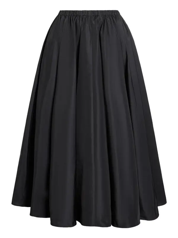 PATOU Elasticated-waist Midi Skirt - Black