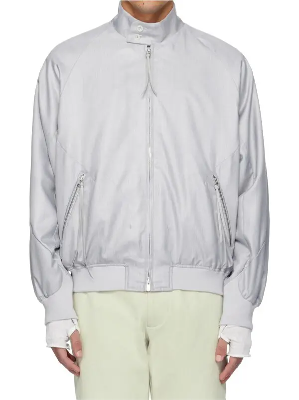 POST ARCHIVE FACTION (PAF) High-neck Zip-up Casual Jacket - White