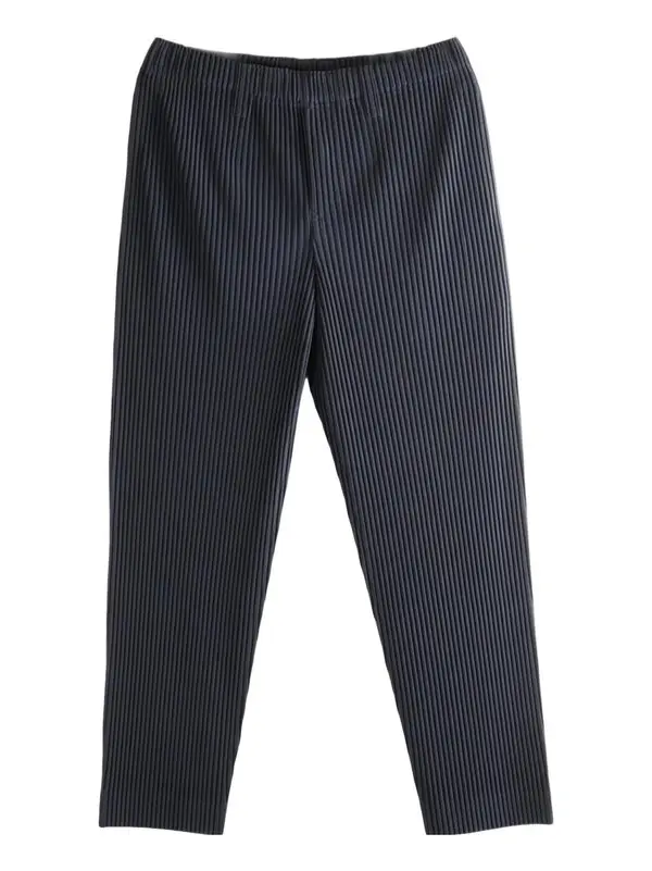 Issey Miyake Homme Plissé Pleated Straight Leg Trousers - Black