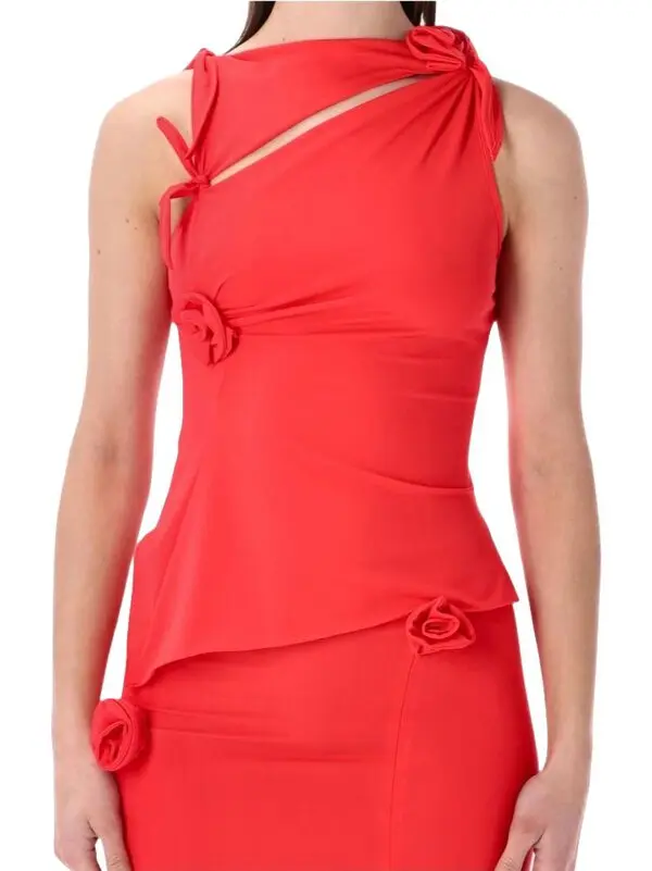 Coperni Floral-knot Sleeveless Tank Top - Red