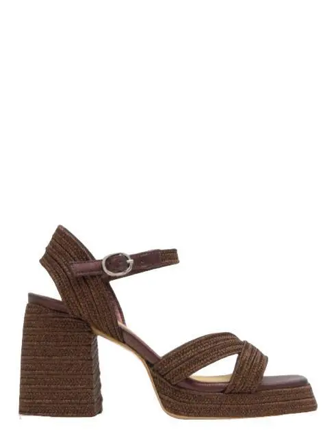 CastaÑer Strappy Block Heel Sandals - Marronosc