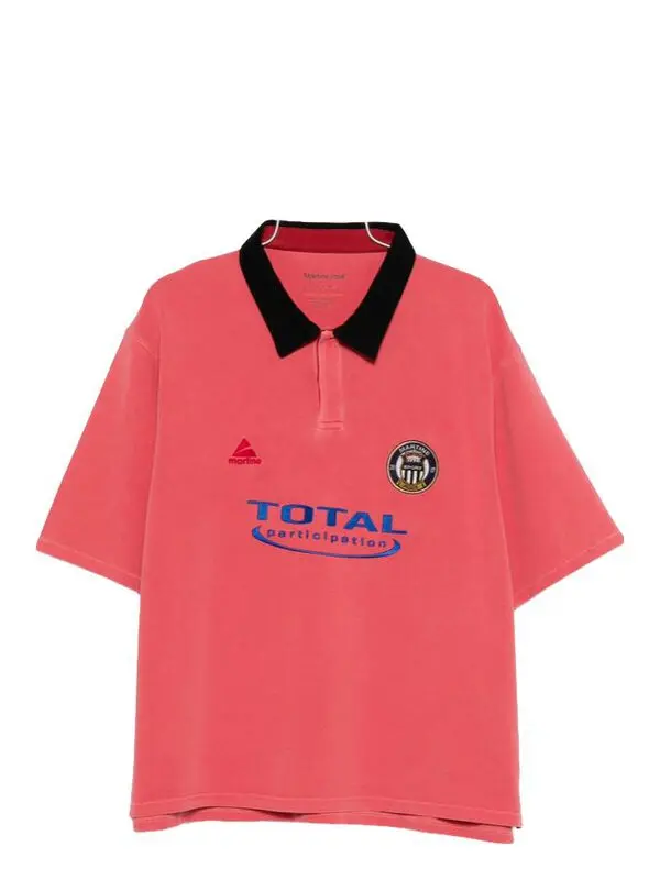 Martine Rose Logo Embroidered Polo Shirt - Multicolor