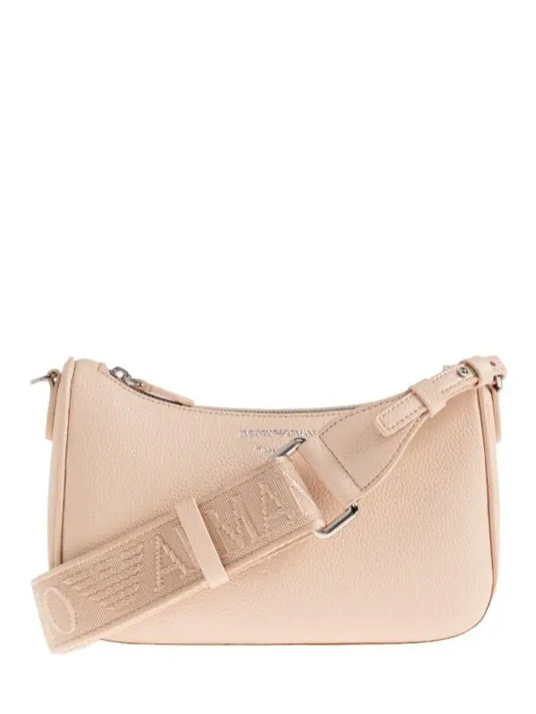 Emporio Armani Logo Strap Shoulder Bag - Nude