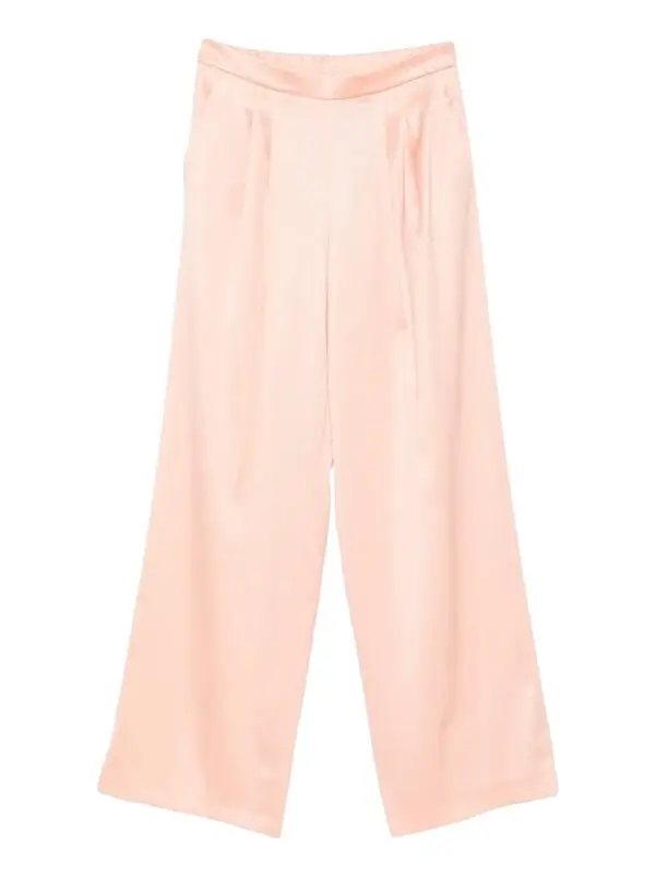 TWINSET Pleated Wide Leg Trousers - Nude