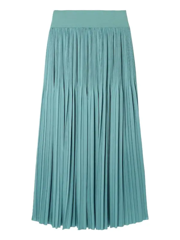 JOSEPH Rabat Pleated Midi Skirt - Blue