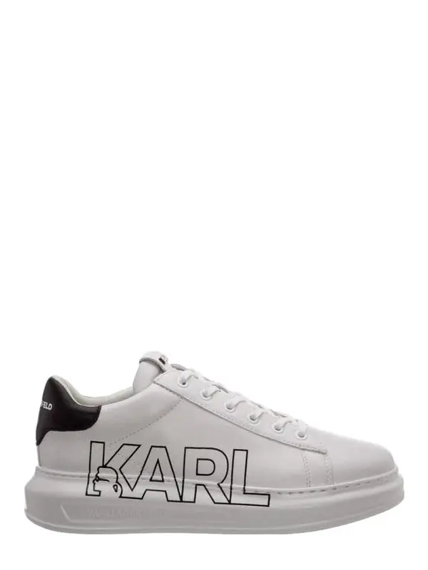 Karl Lagerfeld Logo Print Casual Sneakers - Gray