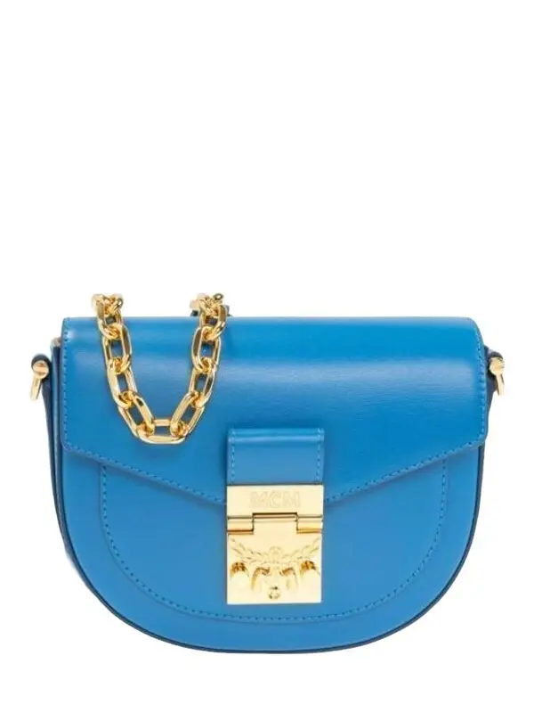 Mcm Logo Shoulder Bag - Blue