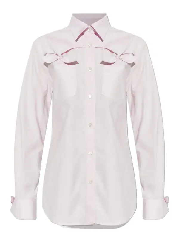 Moschino Bow Detail Button-up Shirt - Pink