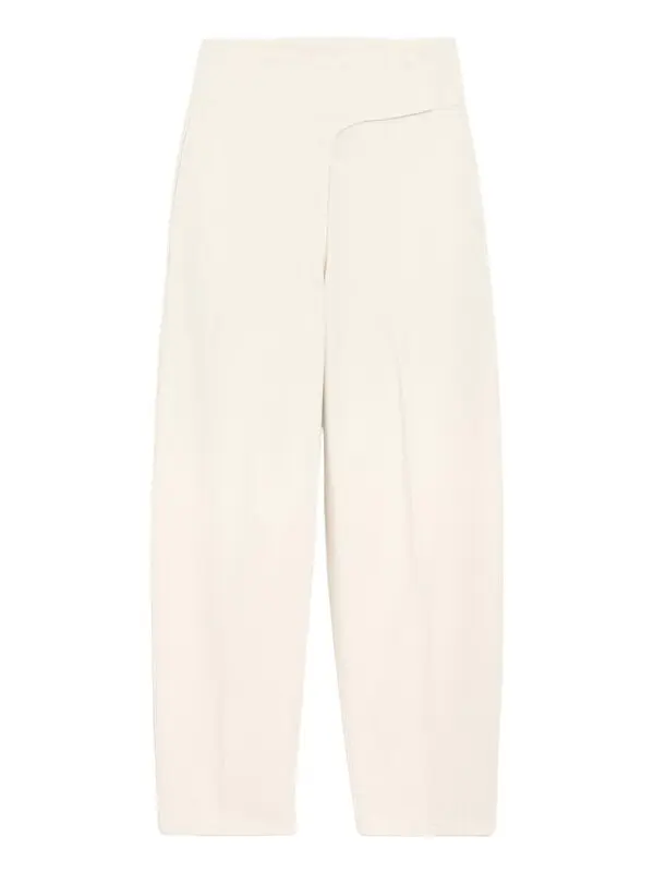 Ami Wrapped Belted Balloon Jeans - White