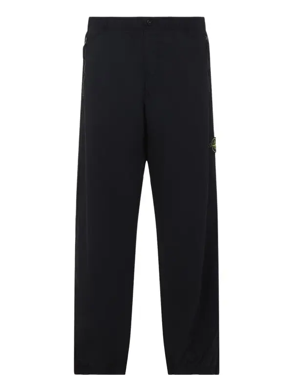 Stone Island Logo Patch Pants - Black