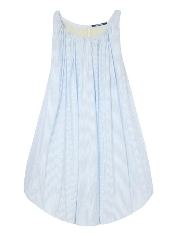 Jacquemus Lavande Striped Balloon Dress - Blue