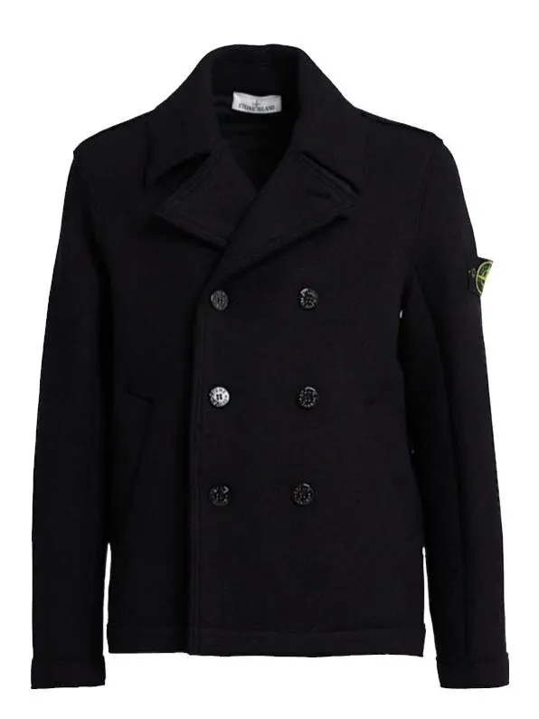 Stone Island Felted Wool Cardigan - Black