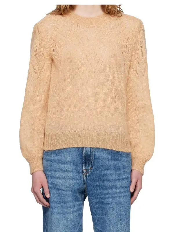Isabel Marant Étoile Openwork Long Sleeve Sweater - Nude