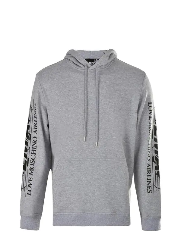 Moschino Long-sleeved Logo Sweater - Gray