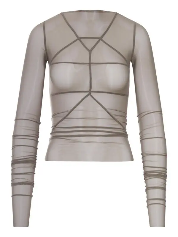 Rick Owens Temple Mesh Top - Taupe