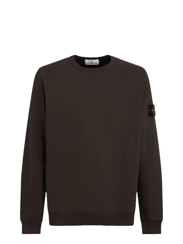 Stone Island Brushed Cotton Sweatshirt - Black