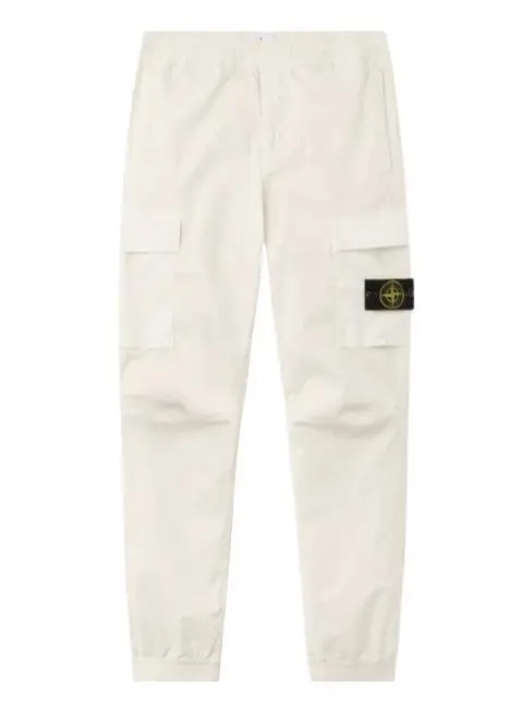 Stone Island Elasticated Waistband Cargo Pants - Ivory