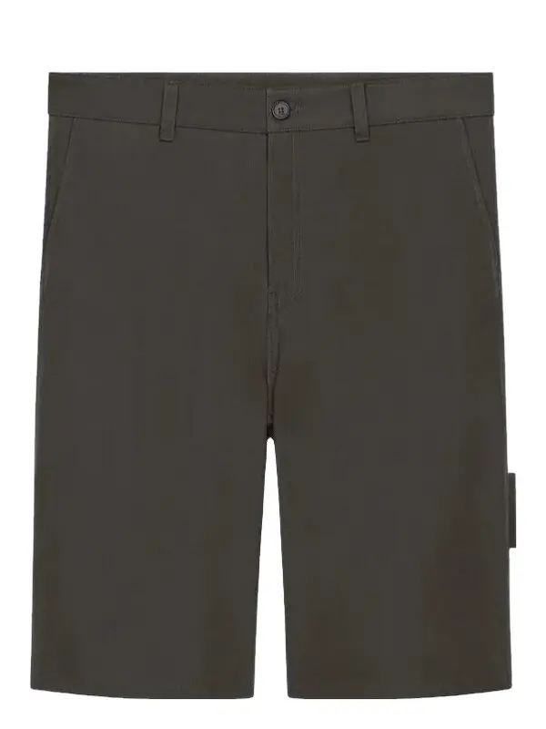 COURREGES Tailored Knee-length Shorts With Hammered Buckle Fastening - Carbon Black