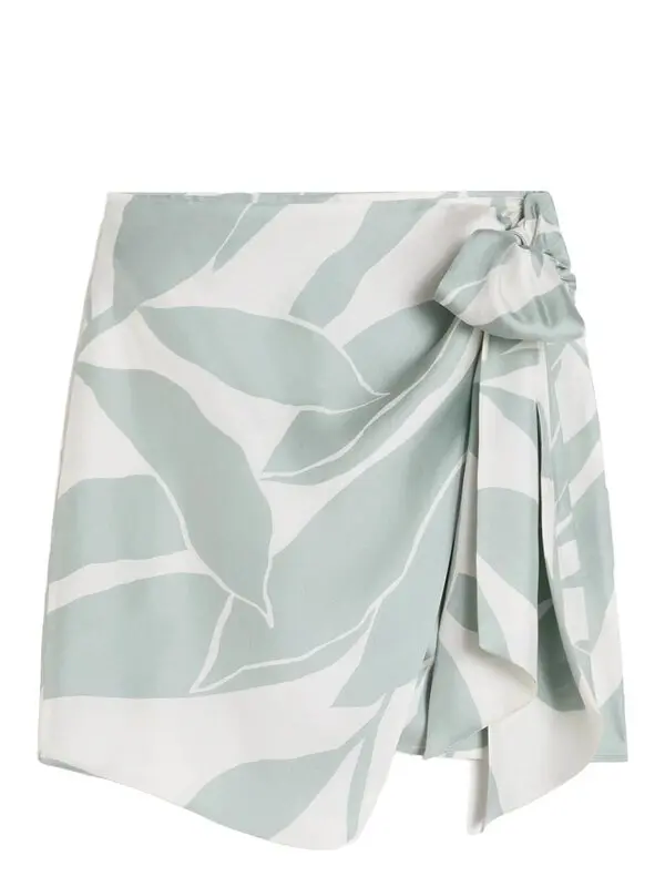 Max Mara Floral Print Mini Skirt - Green
