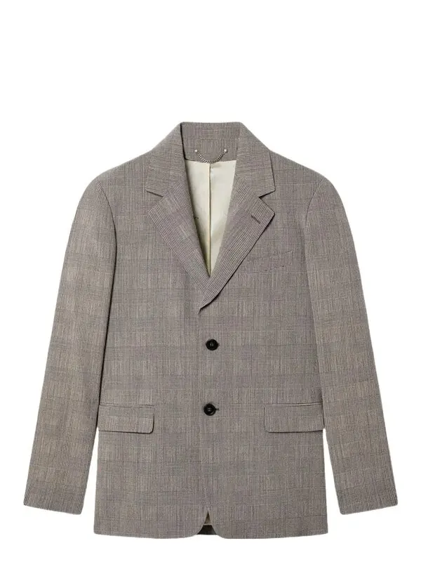 GOLDEN GOOSE Prince Of Wales Checked Blazer - Grey