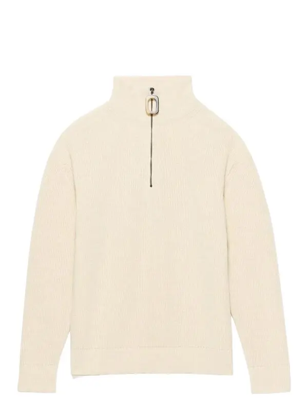 J.W.ANDERSON Jw Anderson Long-sleeved Half-zip Jumper - Ivory