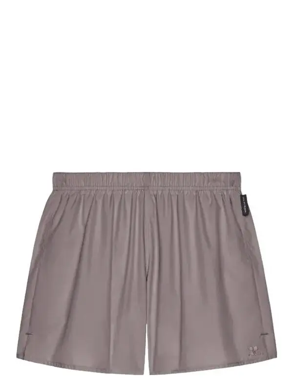 COURREGES Elasticated Waistband Swim Shorts - Gray