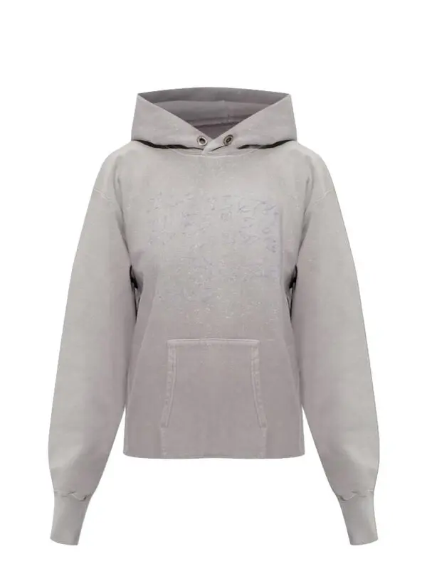 MAISON MARGIELA Printed Detail Drawstring Hoodie - Grey