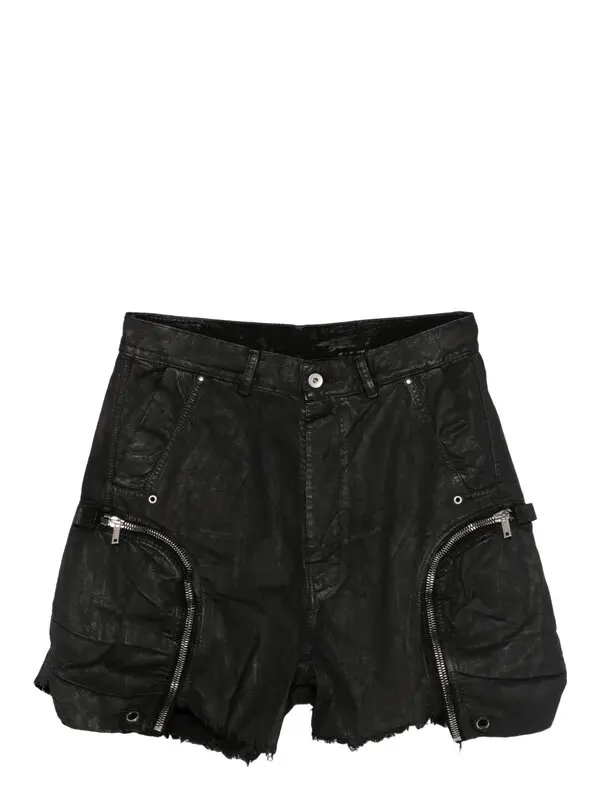 Rick Owens Bauhaus Zip Cargo Shorts - Black