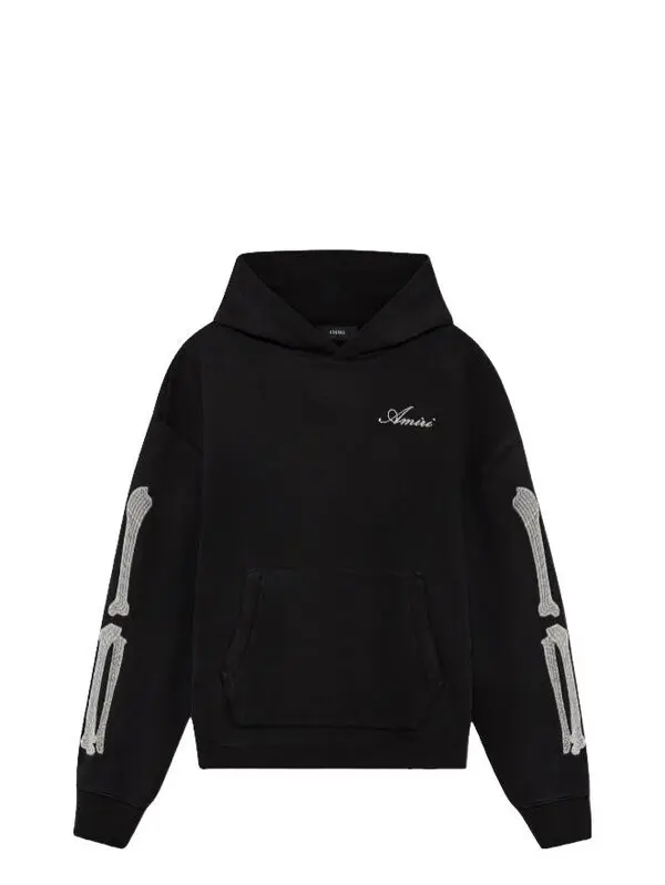 Amiri Bones Oversized Hoodie - Black