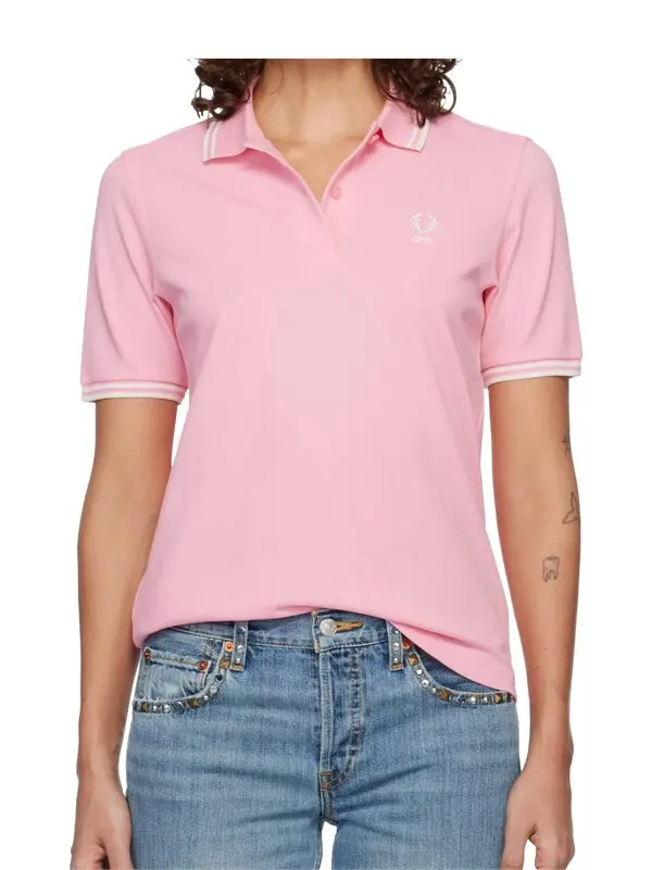 Comme Des Garçons Short Sleeve Polo Shirt - Pink