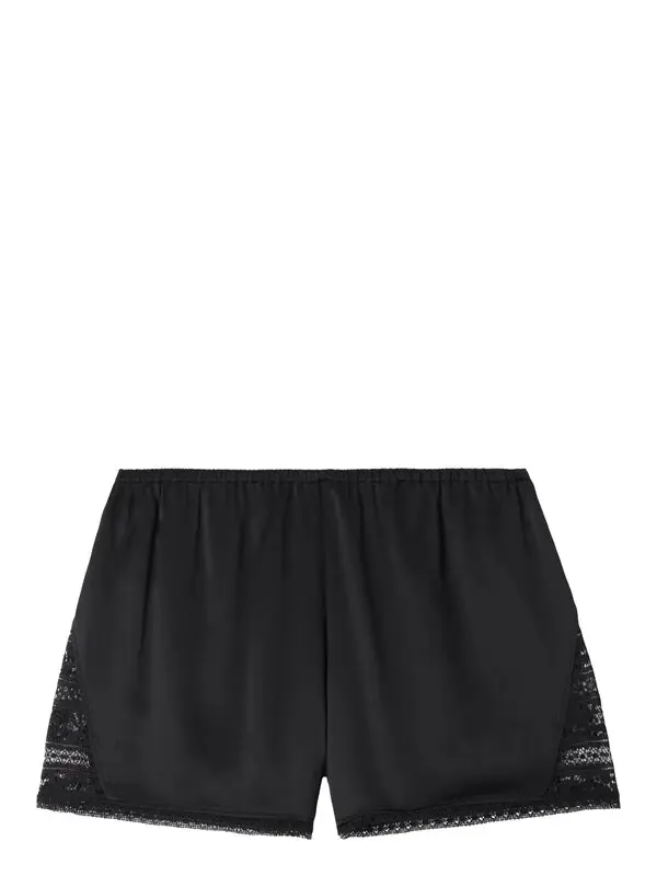 ERES Dévoilée Lace-trim Silk Shorts - Black