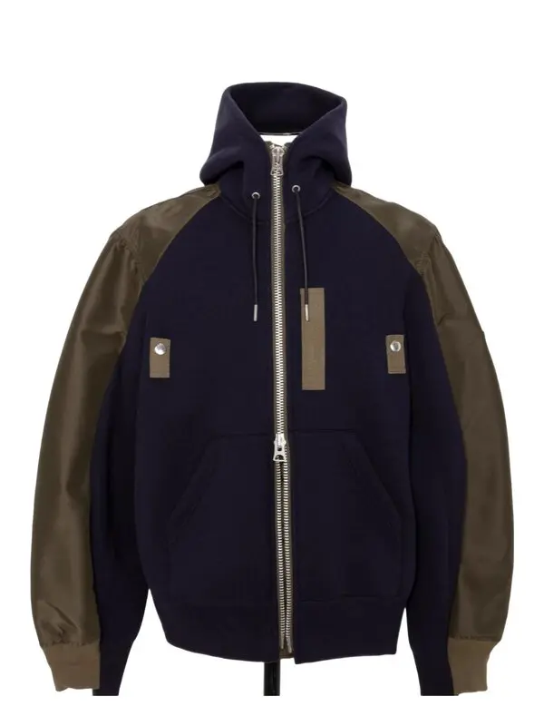 Sacai Sponge Hooded Zip-up Jacket - No