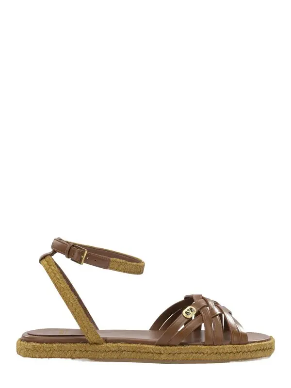 Valentino Garavani Vlogo Signature Ankle-strap Sandals - Brown