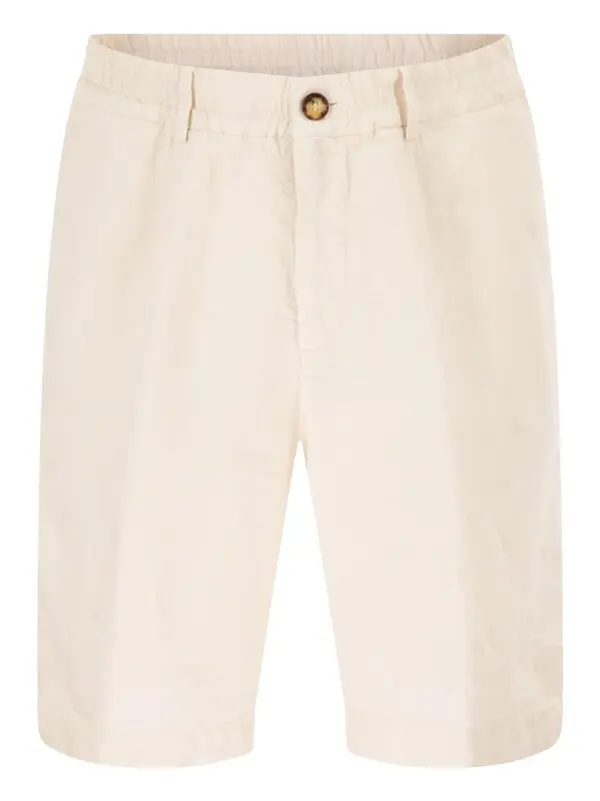 Brunello Cucinelli Elasticated Waist Shorts - White