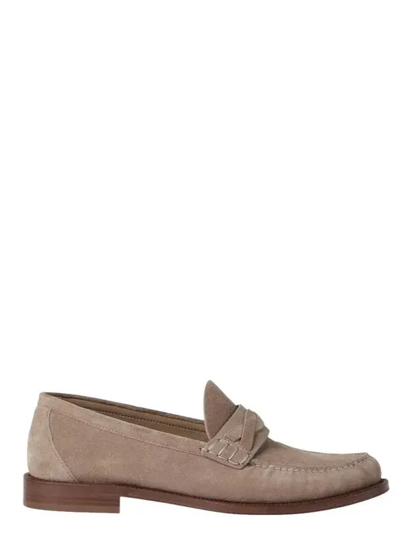 Brunello Cucinelli Twisted Slip-on Loafers - Taupe