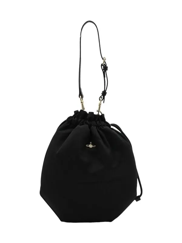 VIVIENNE WESTWOOD Logo Detailed Drawstring Bag - Black