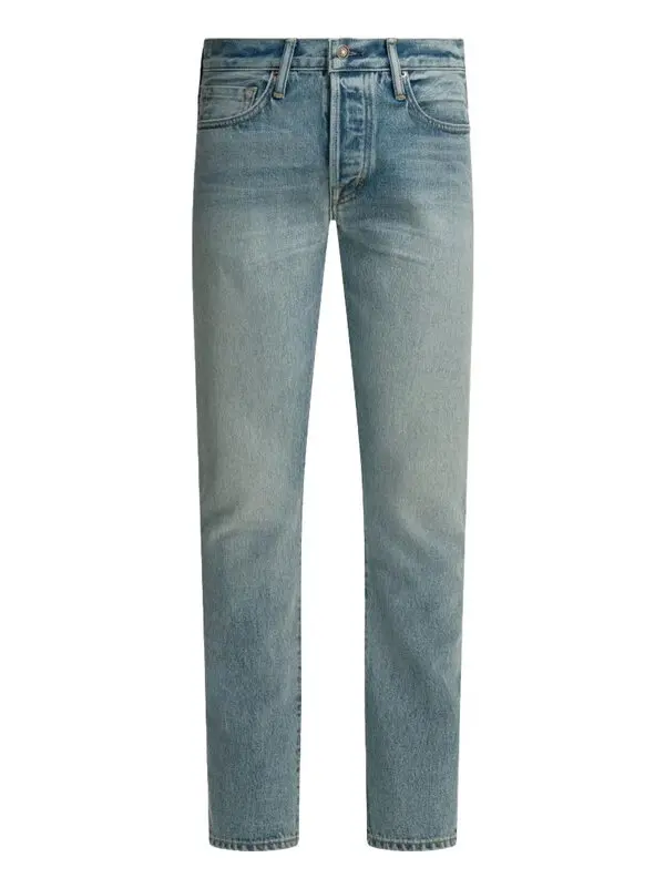 TOM FORD Faded Straight-leg Jeans - Gray