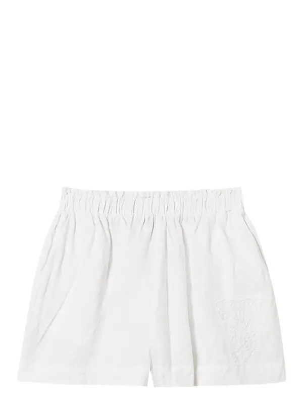 TWINSET Elastic Waistband Shorts With Side Pockets - White