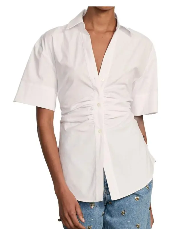 Veronica Beard Short Sleeve Shirt - White
