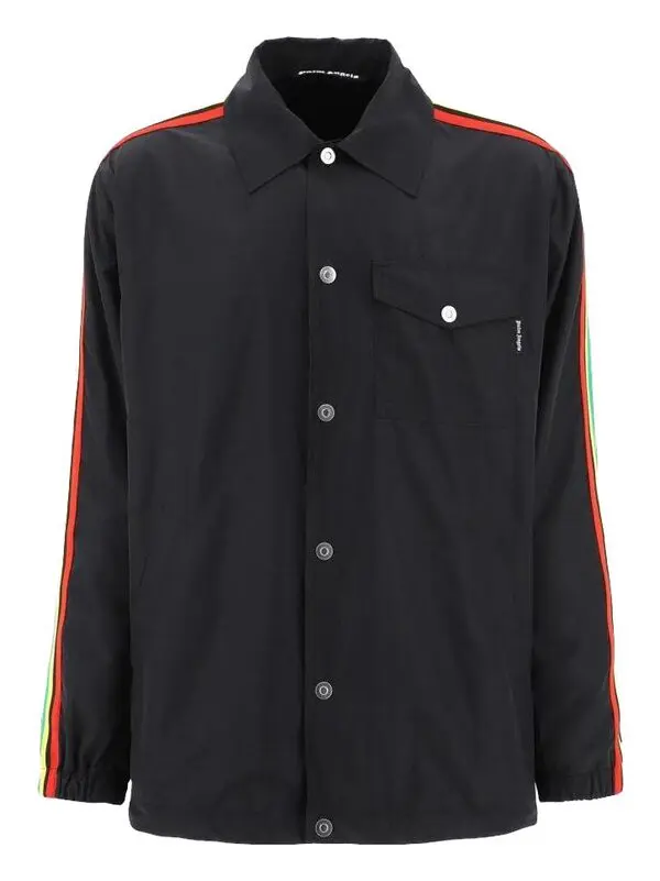 Palm Angels Miami Cotton Coach Jacket - Black