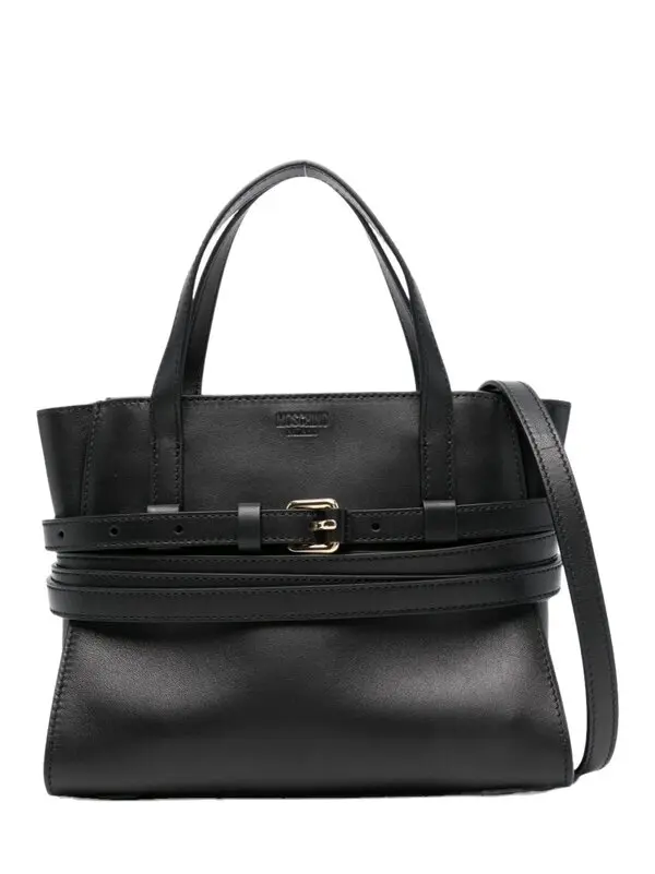 Moschino Buckle Decorated Handbag - Black