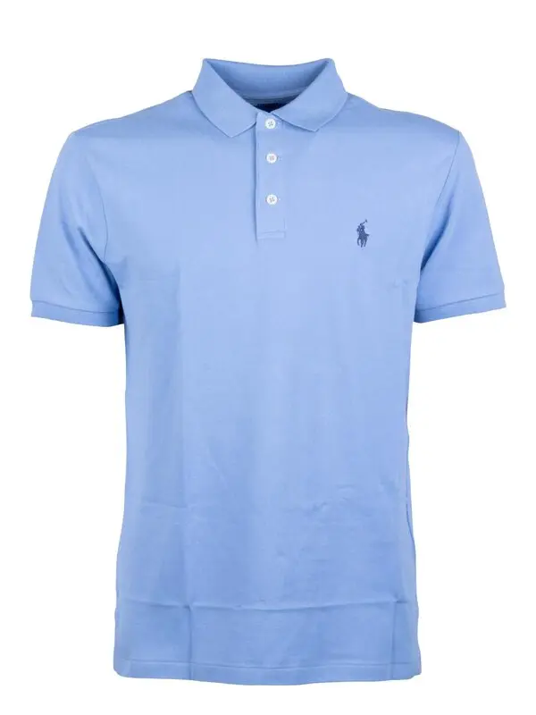 Ralph Lauren Polo Custom Slim Fit Stretched Polo Shirt - Blue