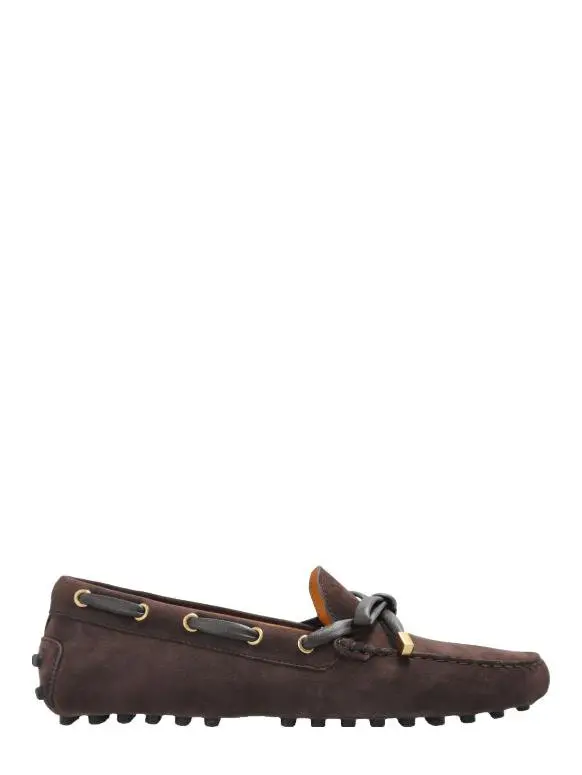 TOD'S Gommino Loafers With Tie Detailing - Brown