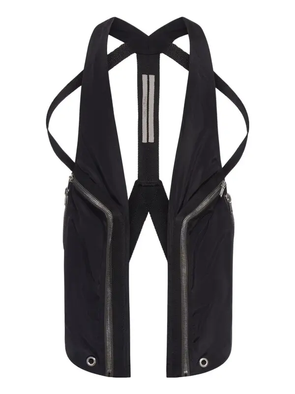 Rick Owens Bauhaus Zip Vest - Black